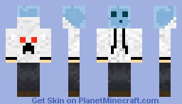 Blue Aether slime in cool hoodie :D Minecraft Skin